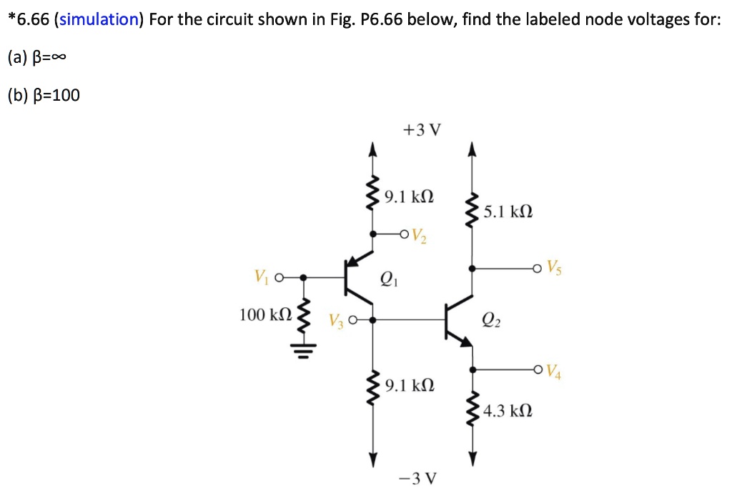 SOLVED: Using LTSpice to solve the question below. Please show your schematic and code. 6.66 ...