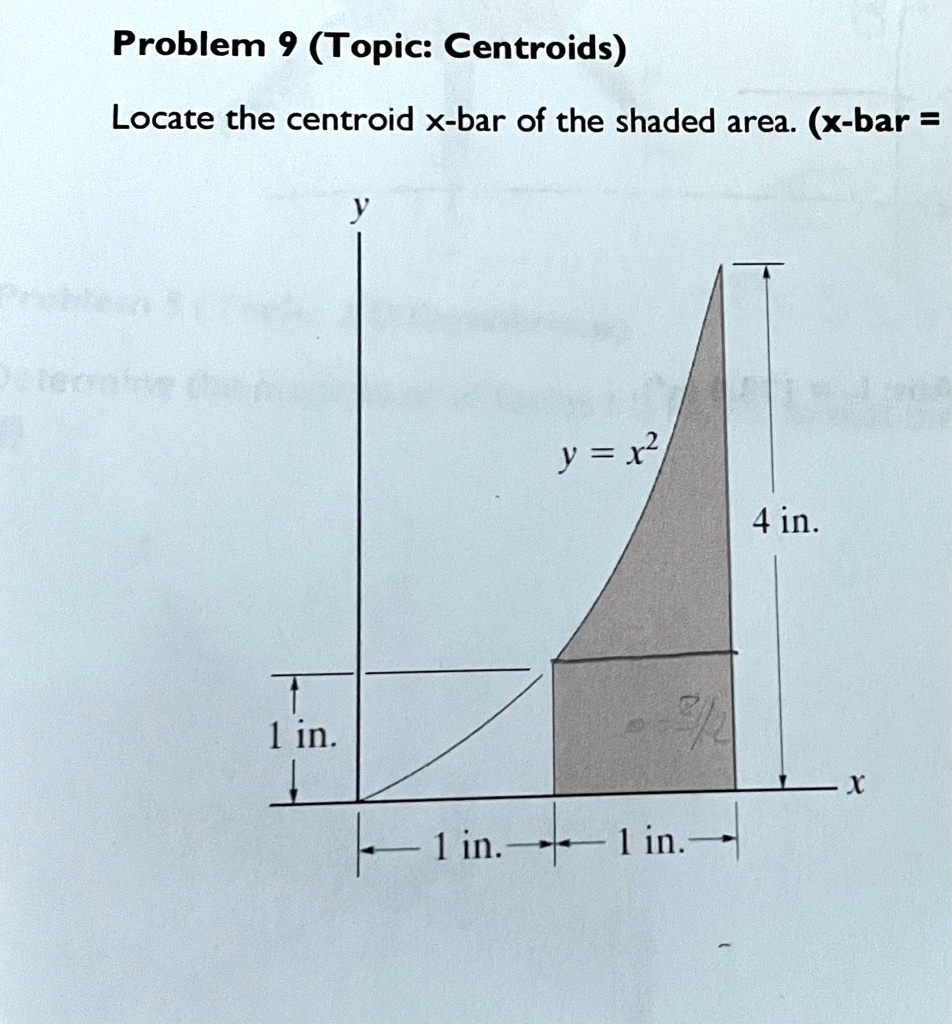 problem 9 topic centroids locate the centroid x bar of the shaded area ...