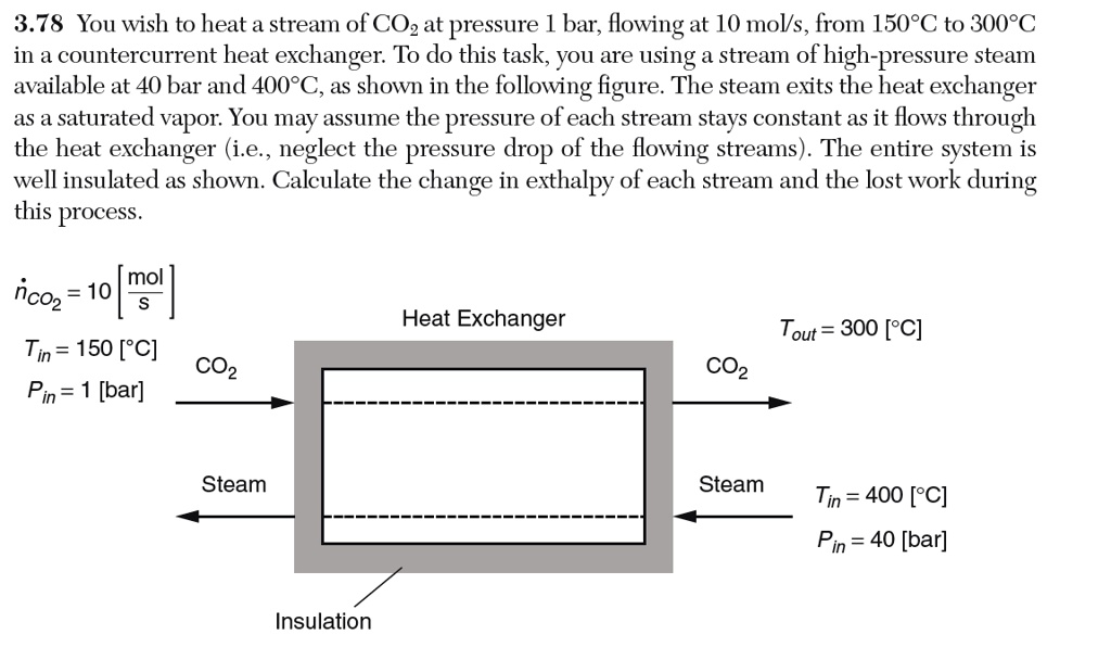 SOLVED: 3.78 You wish to heat a stream of CO2 at pressure 1 bar ...