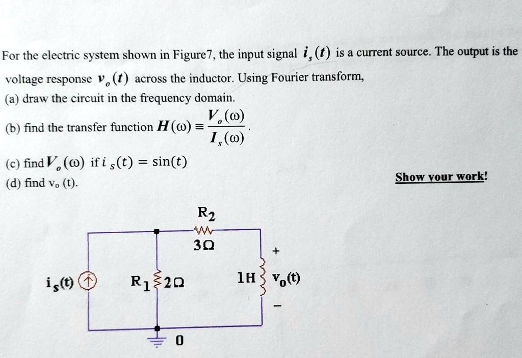For the electric system shown in Figure7, the input signal is(t) is a ...
