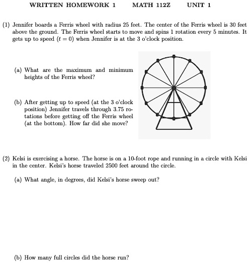 SOLVED: Texts: WRITTEN HOMEWORK 1 MATH 112Z UNIT 1 (1) Jennifer boards ...