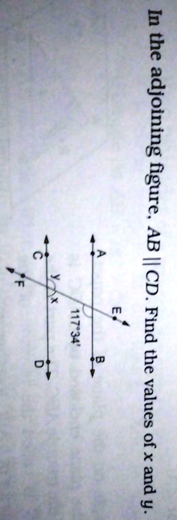SOLVED: In the adjoining figure, AB||CD. Find the values of x and y.