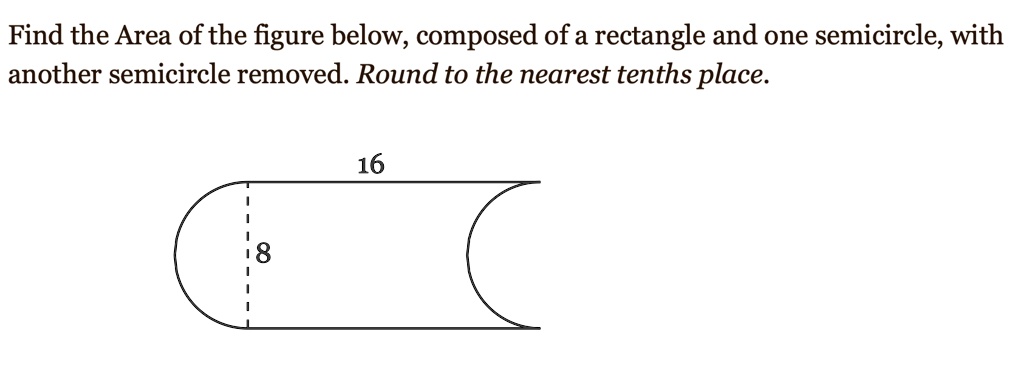 find the area of the figure below composed of a rectangle and one ...