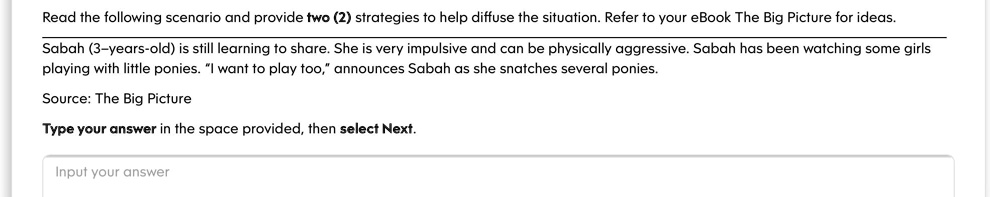 read the following scenario and provide two 2 strategies to help ...
