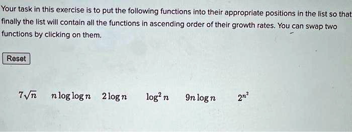 Your task in this exercise is to put the following functions into their ...