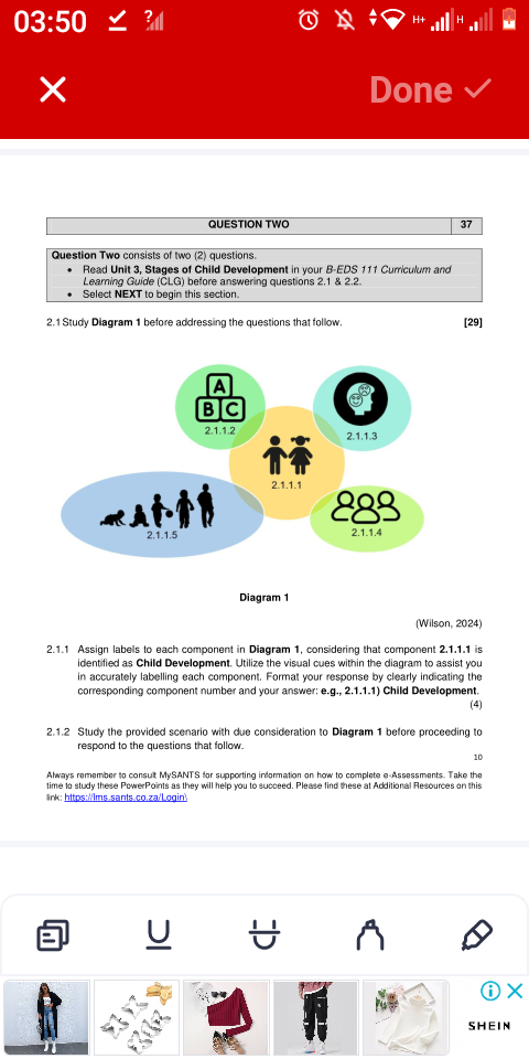 03:50 ? ‘) A H+ H Done QUESTION TWO 37 Question Two consists of two (2 ...