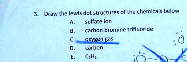 draw the lewis dot structures of the chemicals below sulfate ion carbon ...