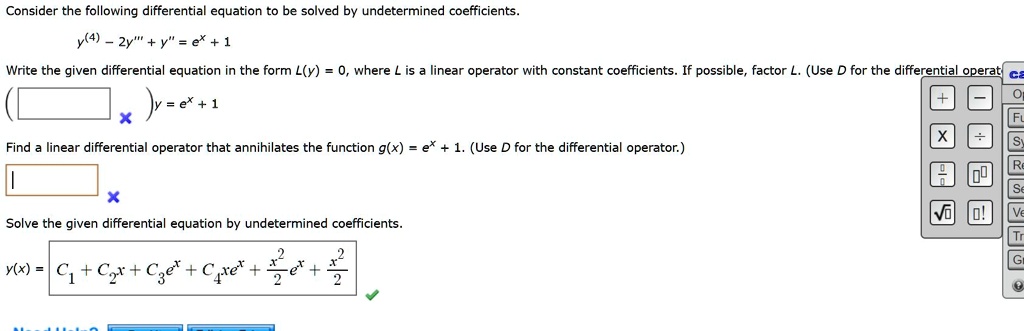 SOLVED: Consider the following differential equation to be solved by ...