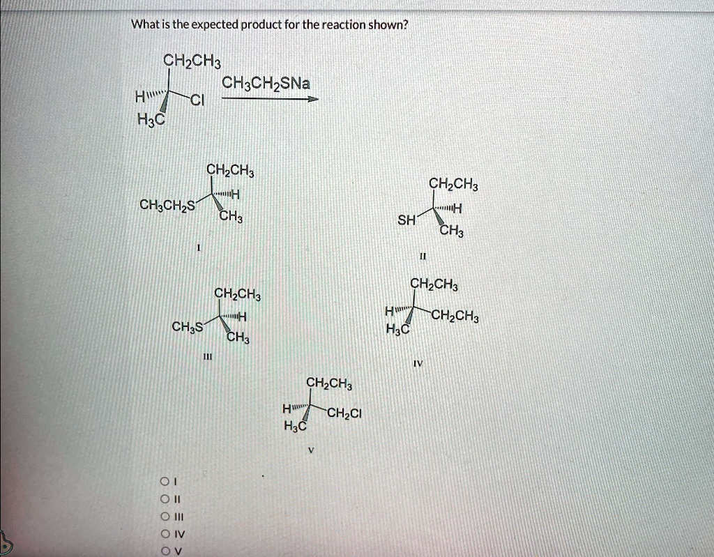 What is the expected product for the reaction...