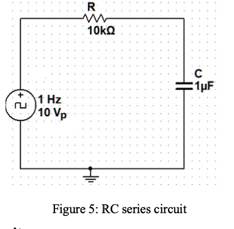 [GET ANSWER] 1 Hz 10 Vp R 10k? Figure 5: RC series circuit C 1?F