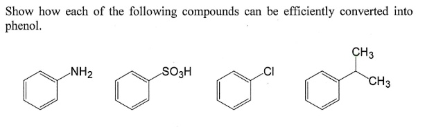 show how each of the following compounds can be efficiently converted ...