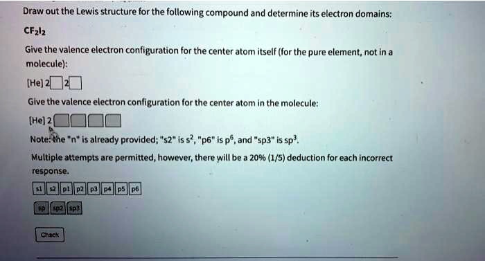 SOLVED: Draw out the Lewis structure for the following compound and ...