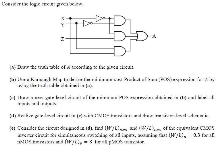 Solved Consider The Logic Circuit Given Below X Y A Draw The Truth Table Of A According To