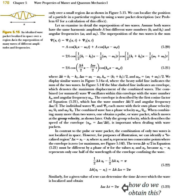 SOLVED: Chapter 5: Wave Properties of Matter and Quantum Mechanics I Only over a small region x ...
