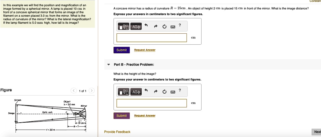 SOLVED:Ihis example will fnd tho position and magnilication ofan imaqo ...