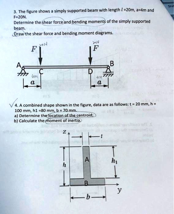 SOLVED: The figure shows a simply supported beam with length L = 20m, a ...