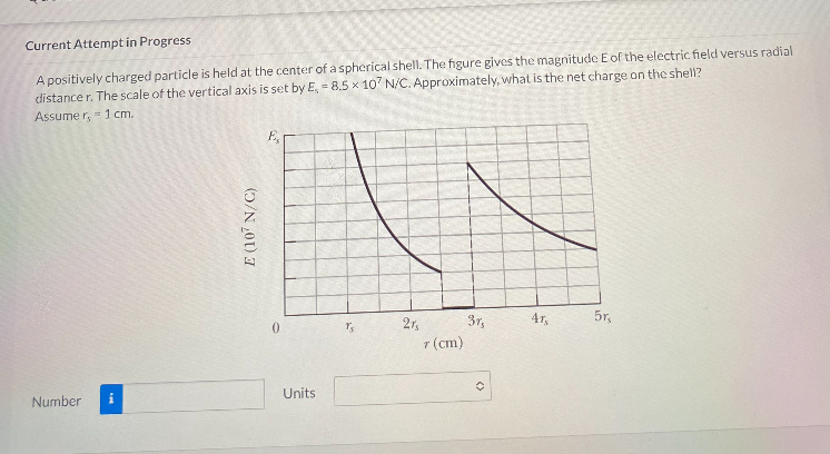 current attempt in progress a positively charged particle is held at the center of a spherical ...