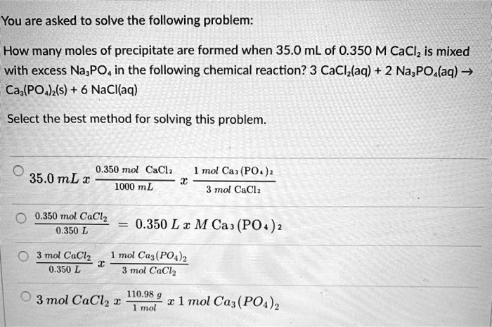 you are asked to solve the following problem how many moles of precipitate are formed when 350 ...