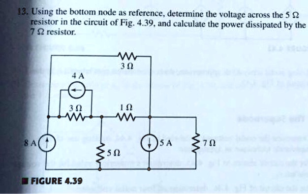 SOLVED: Using the bottom node as reference, determine the voltage across the 5-ohm resistor in ...