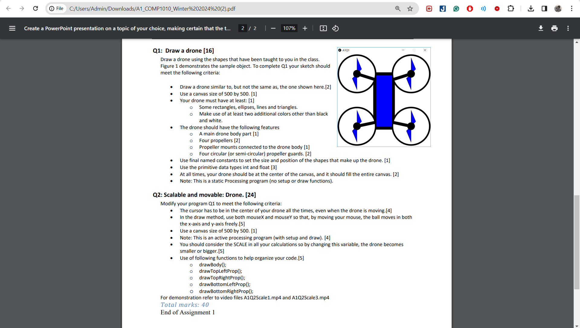 [GET ANSWER] Create a PowerPoint presentation on a topic of your choice ...