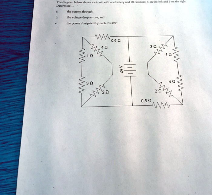 Solved The Diagram Below Shows A Circuit With One Resistor Determine