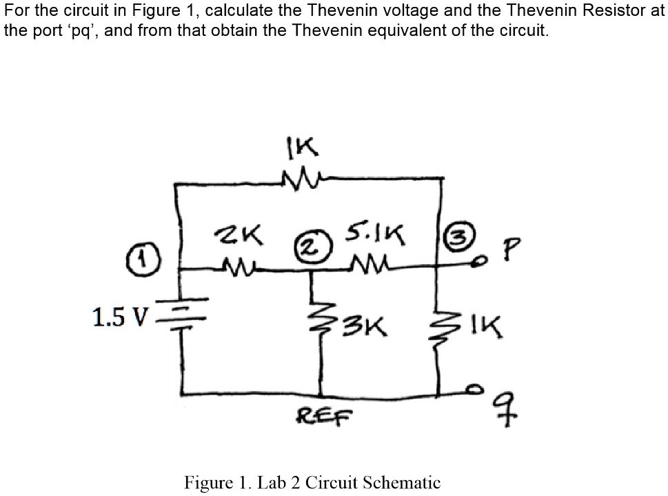 For the circuit in Figure 1, calculate the Thevenin voltage and the ...
