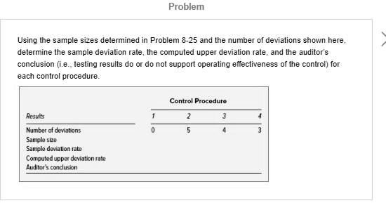 Using the sample sizes determined in Problem 8-25 and the number of ...