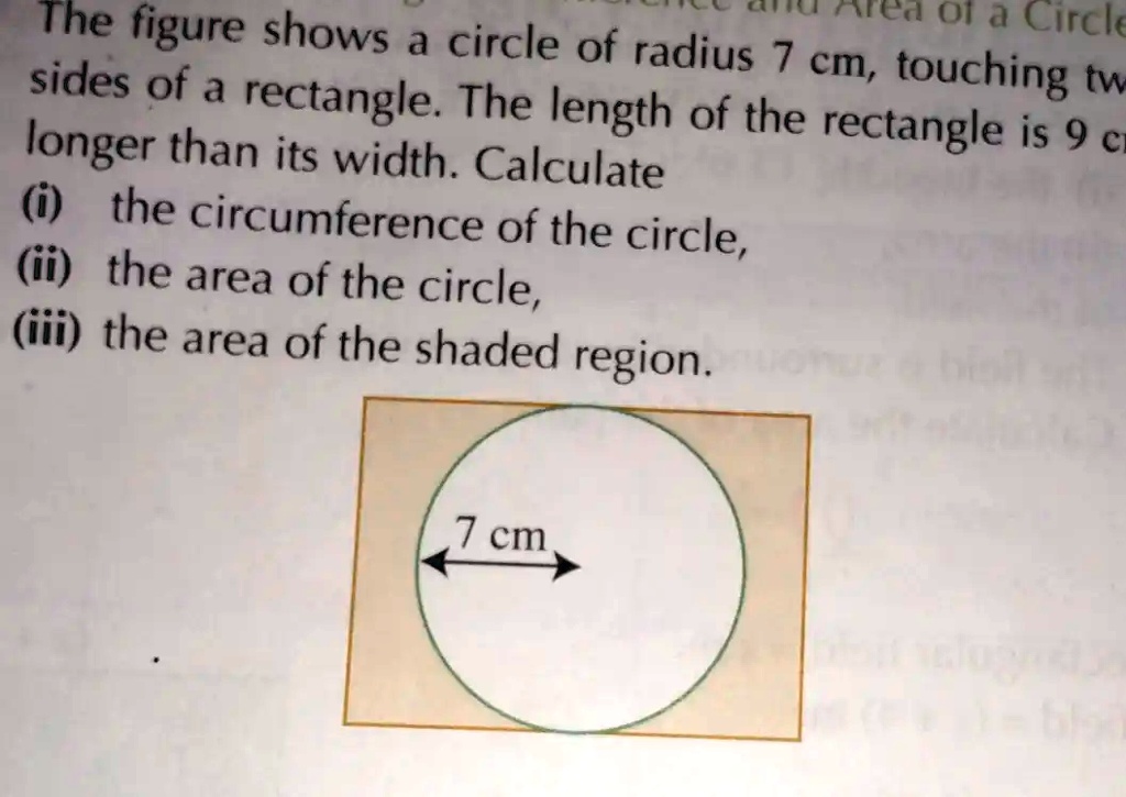 SOLVED: The Ld figure shows a circle of radius 7 Ated Ol a Circle sides ...
