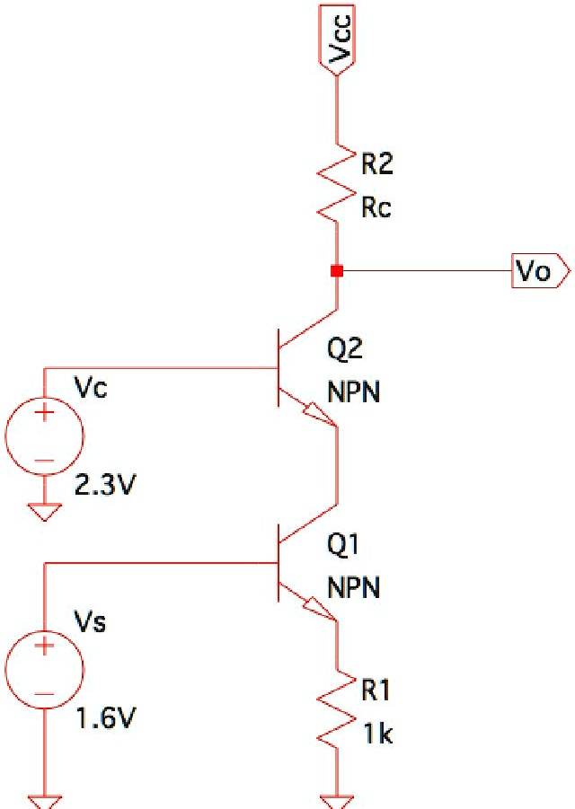 SOLVED: Consider the cascode circuit below with a degeneration resistor ...