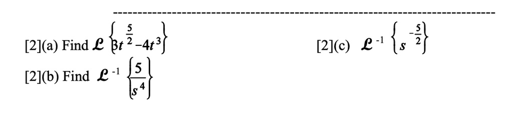 SOLVED: Finding Laplace Transforms and Inverse Laplace Transforms Using Laplace Transform Table ...