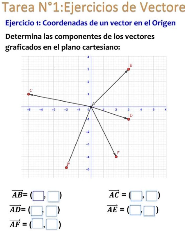 SOLVED: contesta correctamente los vectores Tarea N'1:Ejercicios de ...