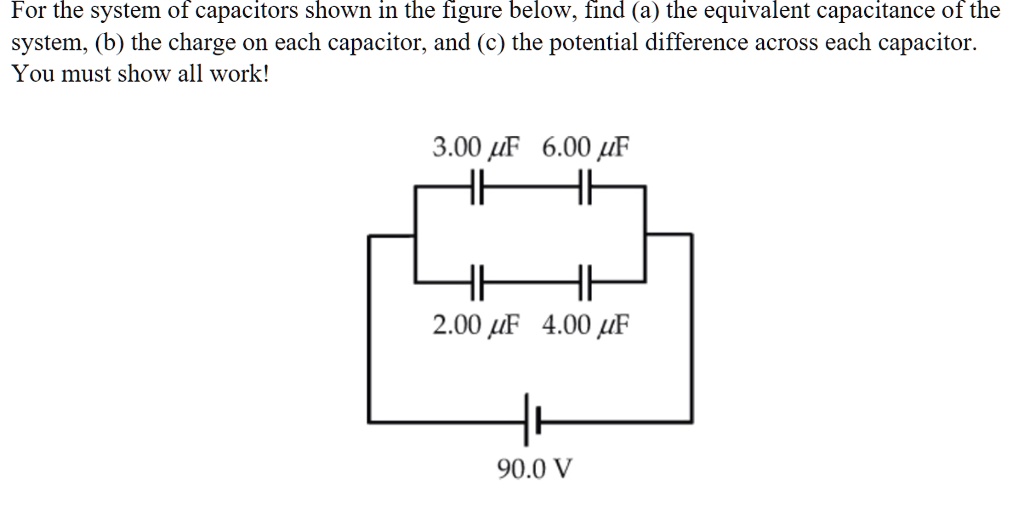 for the system of capacitors shown in the figure below find a the ...