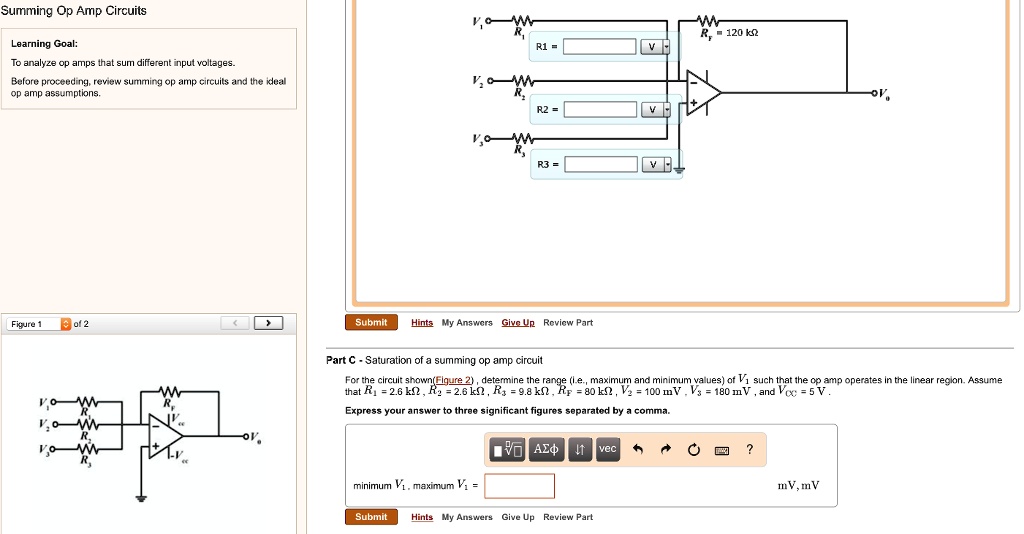 Solved Title Summing Op Amp Circuits Learning Goal To Analyze Op Amps That Sum Different