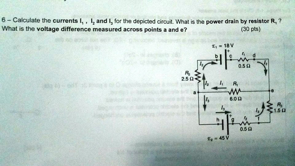 SOLVED: Calculate the currents / Iz and I, for the depicted circuit ...