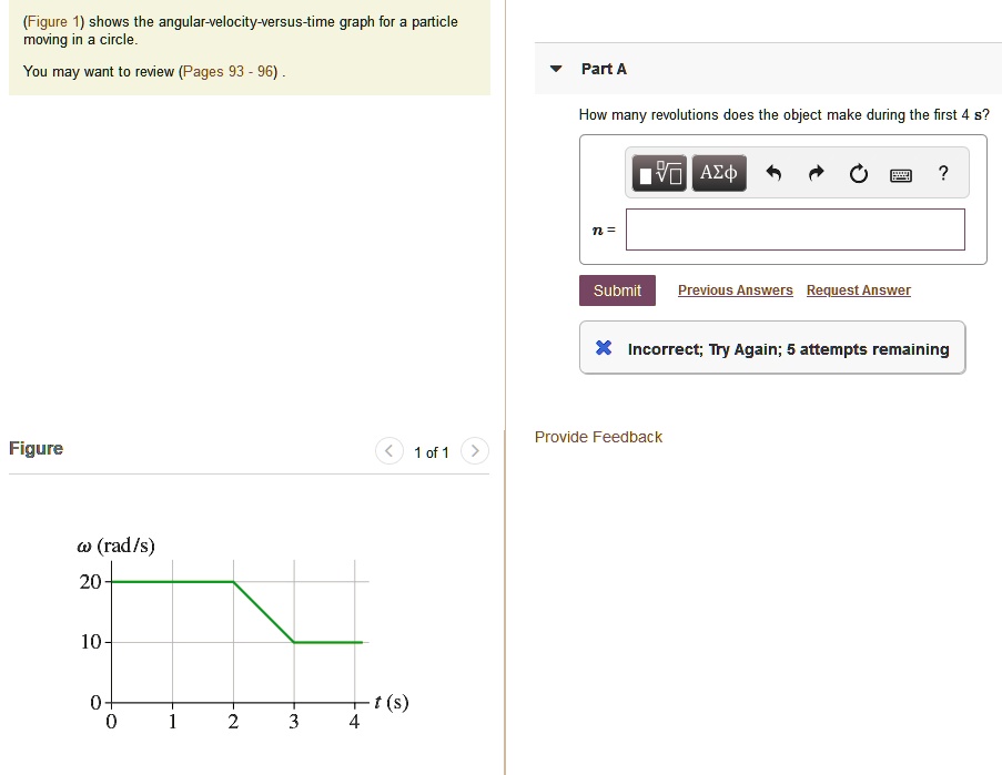 SOLVED: Figure shows the angular velocity versus time graph for a ...