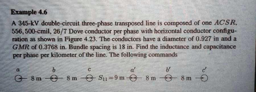 example 46 a 345 kv double circuit three phase transposed line is ...