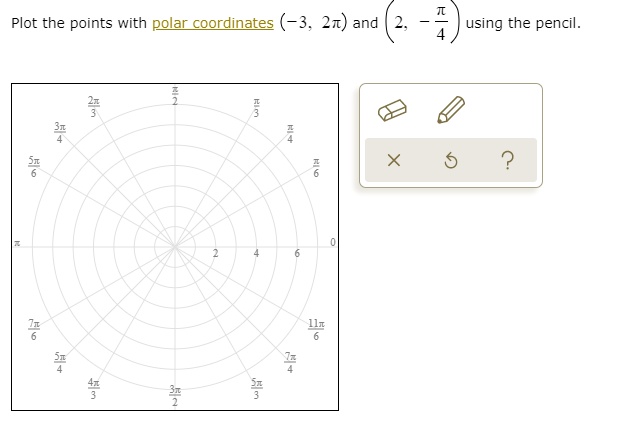 SOLVED: Plot the points with polarcoordinates ( 3. 2t) and using the ...