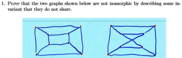 Prove Not Isomorphic Prove That The Two Graphs Shown Below Are Not