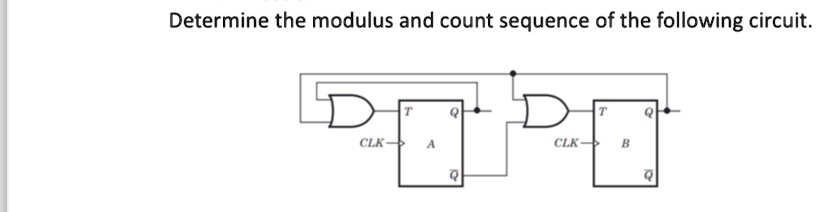 determine the modulus and count sequence of the following circuit determine the modulus and ...