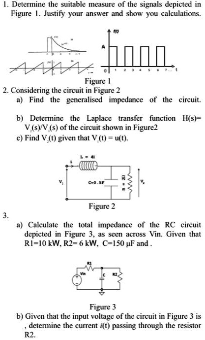 SOLVED: Texts: 1. Determine the suitable measure of the signals ...