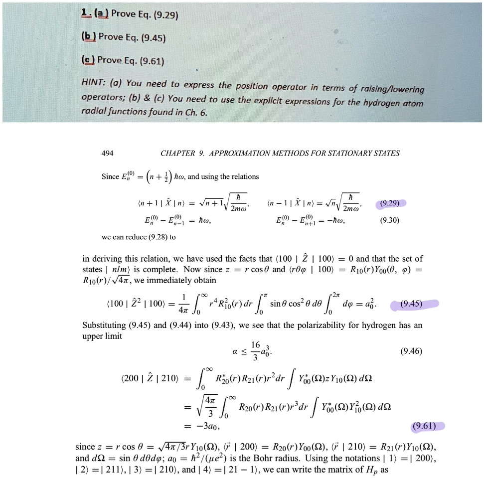 approximation methods for stationary states ch 9 quantum ...