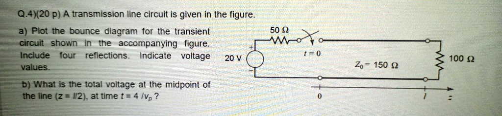 Bounce Diagram Transmission Line Pulse L 4 Solved You Are Gi