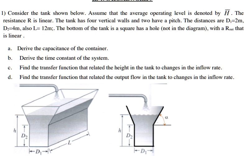 SOLVED: Consider the tank shown below. Assume that the average ...