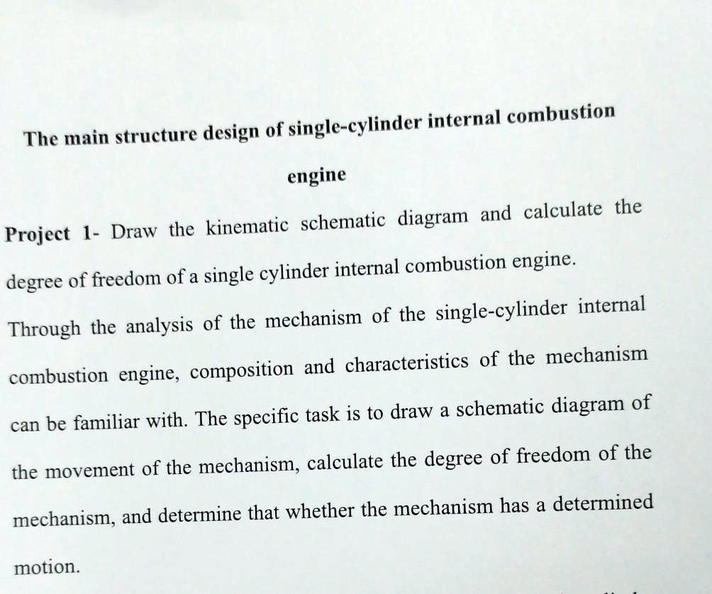 The main structure design of single-cylinder internal combustion engin ...