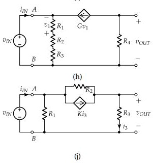 SOLVED: For the following circuits, find the voltage gain, vOUT/vIN, and the input and output ...