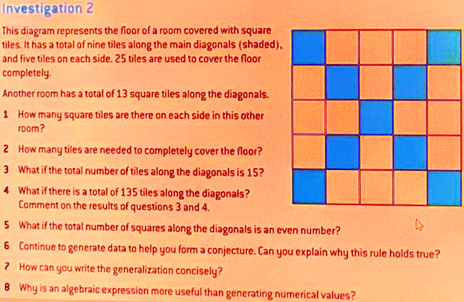 investigation 2 this diagram represents the floor of a room covered ...