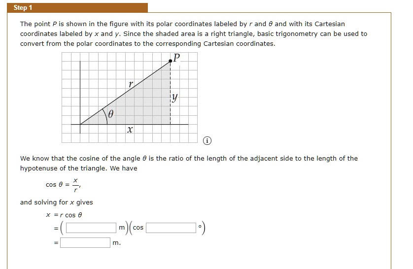 Step 1 The Point P Is Shown In The Figure With Its Polar Coordinates