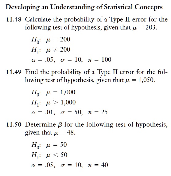 SOLVED: Developing an Understanding of Statistical Concepts 11.48 Calculate the probability of a ...