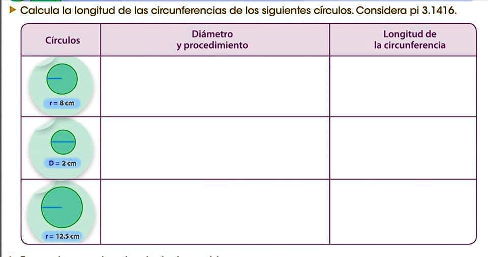 SOLVED: Calcula la longitud de las circunferencias de los siguientes ... SOLVED: Calcula la longitud de las circunferencias de los siguientes ...