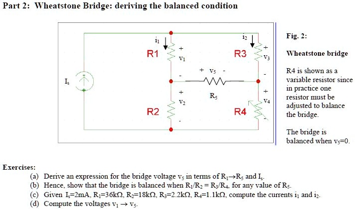 Part 2: Wheatstone Bridge: deriving the balanced condition Is 12 11 R1 ...